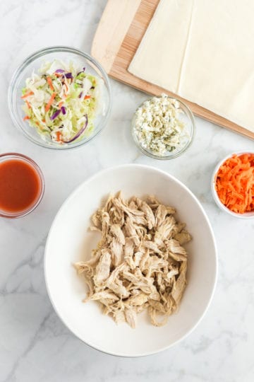 Buffalo Chicken Spring Rolls - Tastes of Homemade