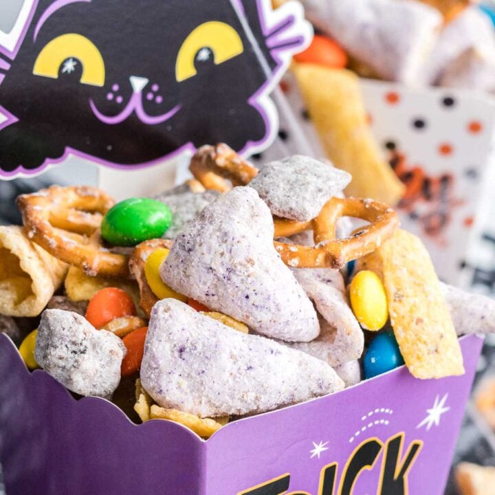 Muddy Buddy Halloween Snack Mix - Tastes of Homemade