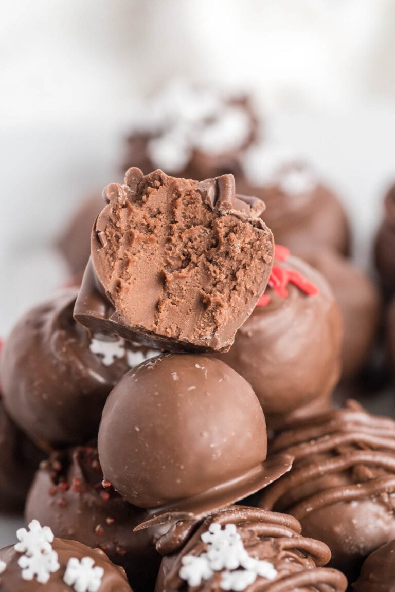 Chocolate Cream Cheese Truffles - Tastes of Homemade