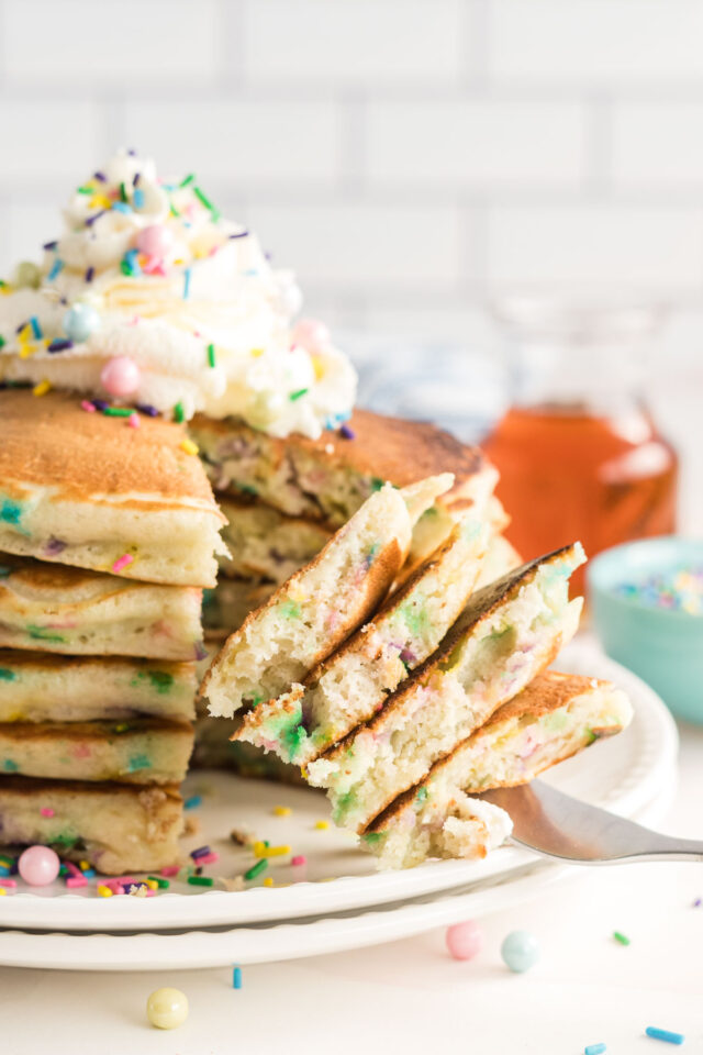 Funfetti Pancakes (Birthday Pancakes) - Tastes of Homemade