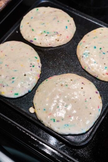 Funfetti Pancakes (Birthday Pancakes) - Tastes of Homemade