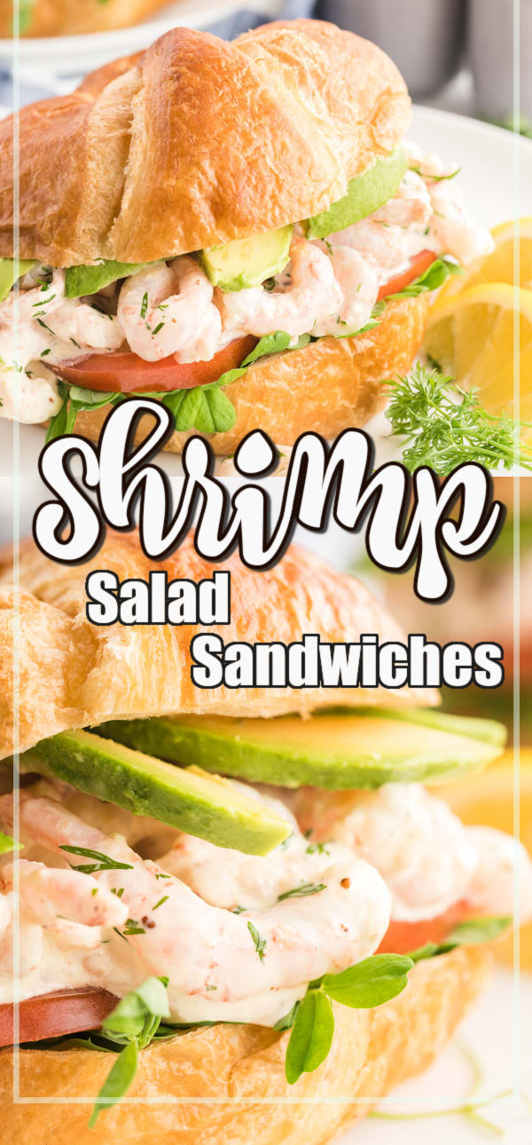 Shrimp Salad Croissant Sandwiches - Tastes of Homemade