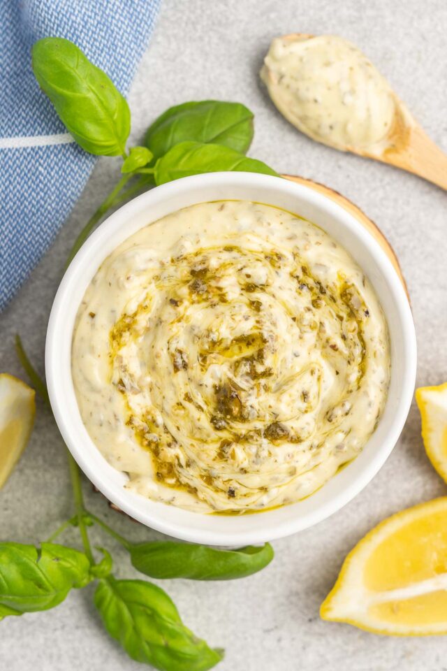 Easy Pesto Mayo (Pesto Aioli) - Tastes of Homemade