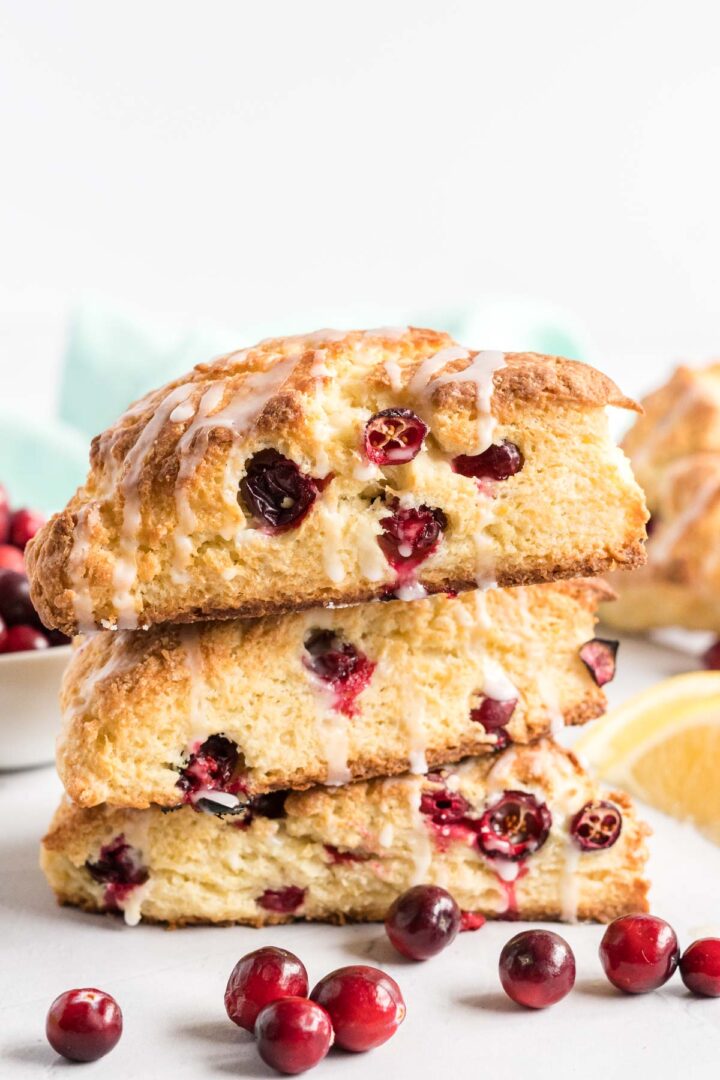 Bakery Style Cranberry Lemon Scones - Tastes of Homemade