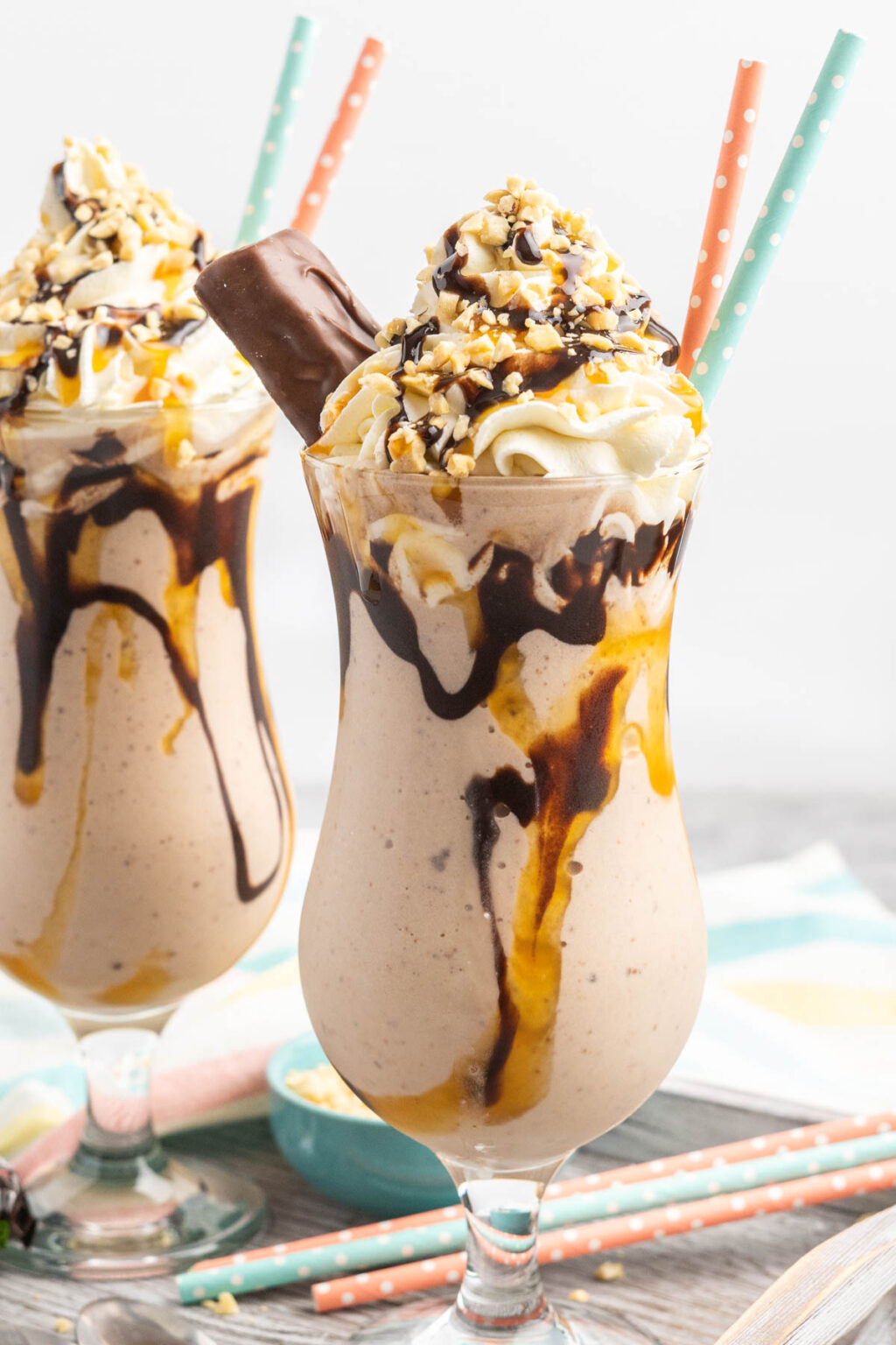 Easy Snickers Milkshake - Tastes of Homemade