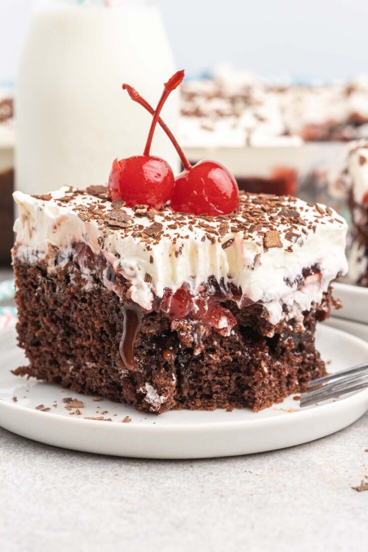 Black Forest Poke Cake - Tastes of Homemade