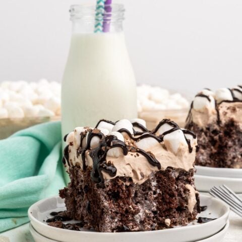 Chocolate Caramel Poke Cake - Tastes of Homemade