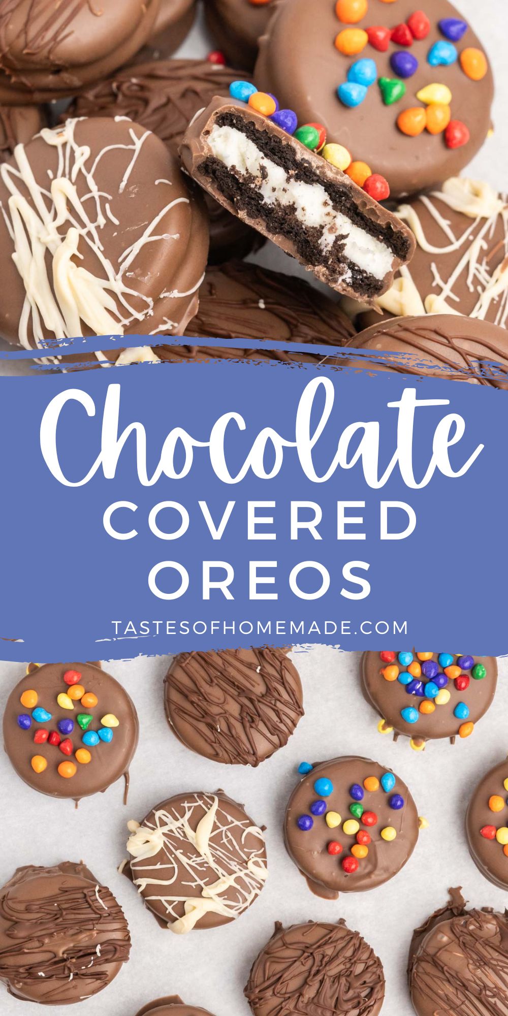 Chocolate Covered Oreos (Oreo Pops) - Tastes of Homemade