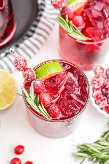 Cranberry Margarita (Mistletoe Margarita) - Tastes of Homemade