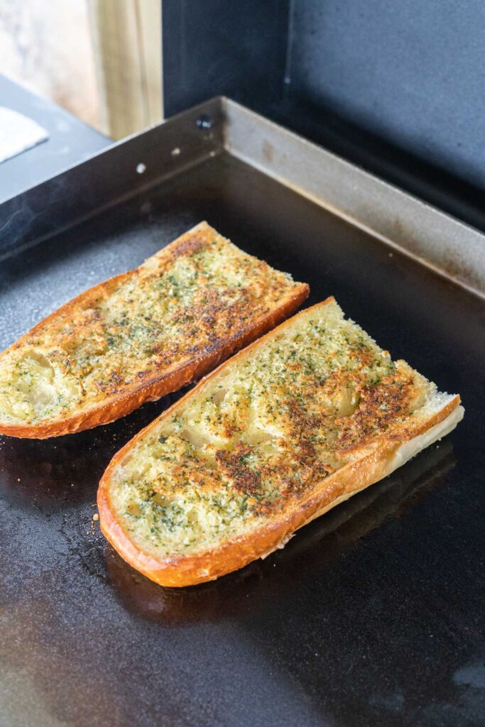 Blackstone Griddle Garlic Bread - Tastes of Homemade