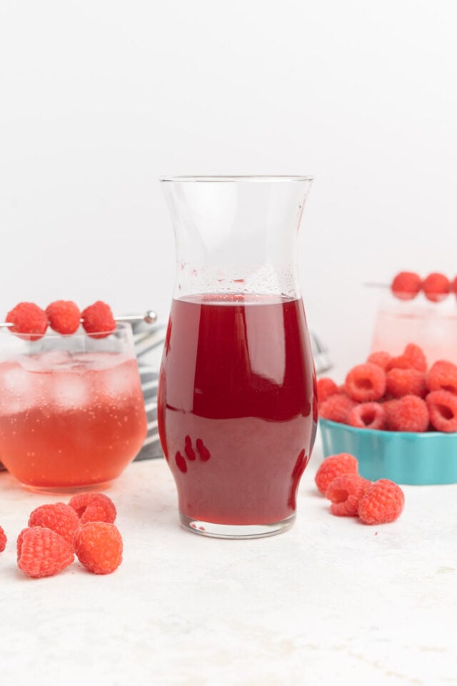 Raspberry Simple Syrup - Tastes of Homemade