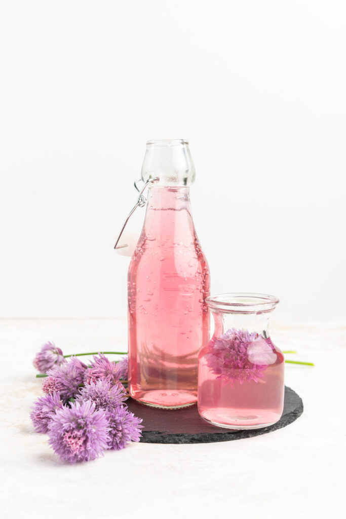 Chive Blossom Vinegar - Tastes of Homemade