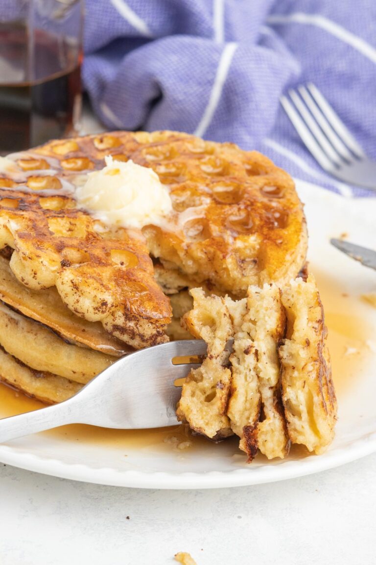 Frozen Waffle French Toast - Tastes of Homemade