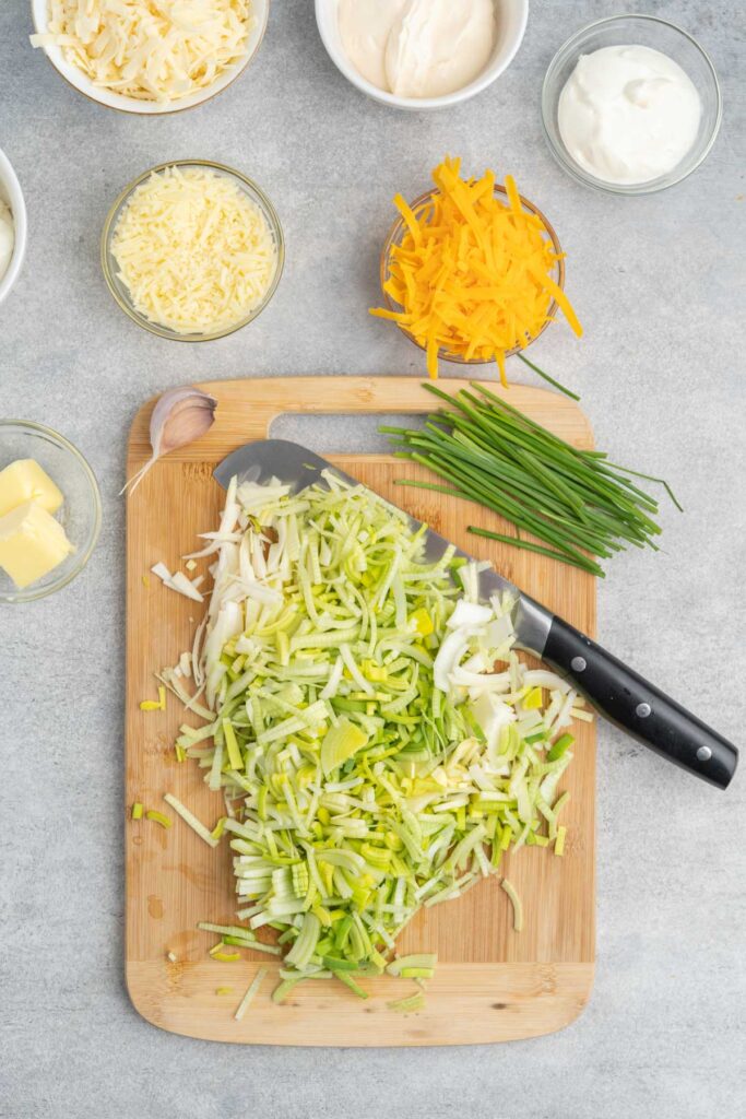 Hot Cheesy Caramelized Leek Dip - Tastes of Homemade