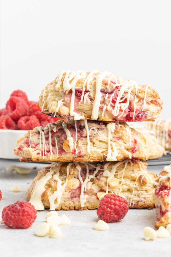 Raspberry White Chocolate Chip Scones - Tastes of Homemade