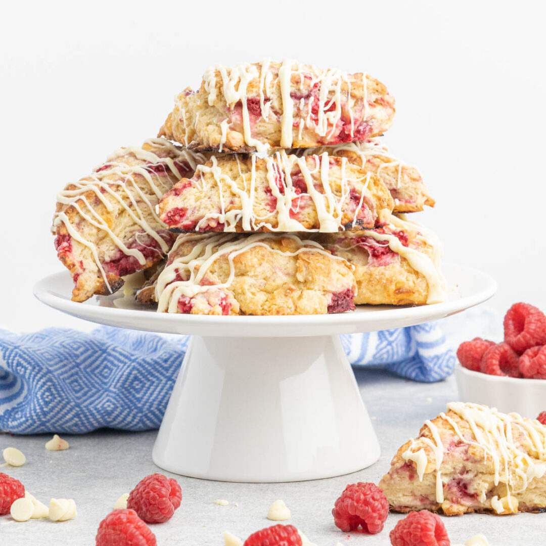 Raspberry White Chocolate Chip Scones - Tastes of Homemade