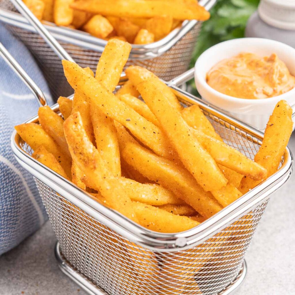 Air Fryer Frozen French Fries - Tastes of Homemade