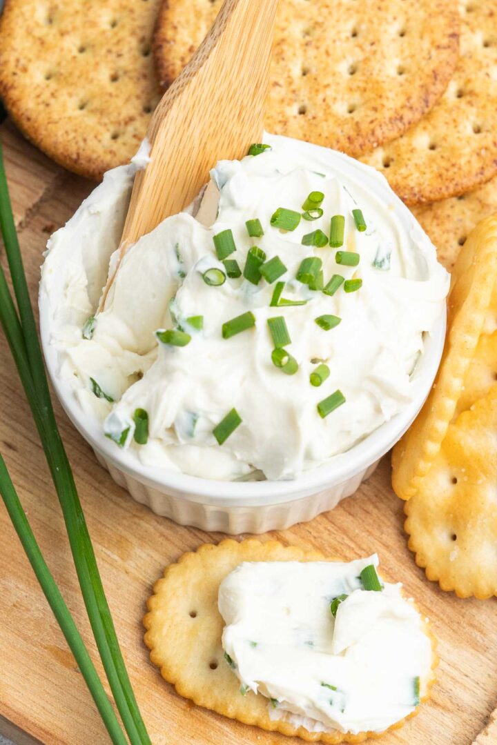 Onion Chive Cream Cheese Spread - Tastes of Homemade
