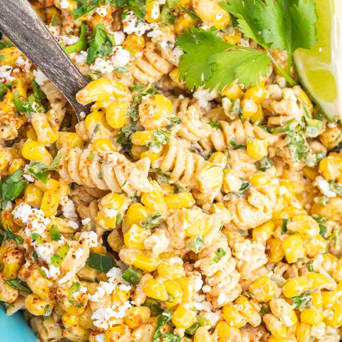 Street Corn Pasta Salad (Elote Pasta Salad) - Tastes of Homemade