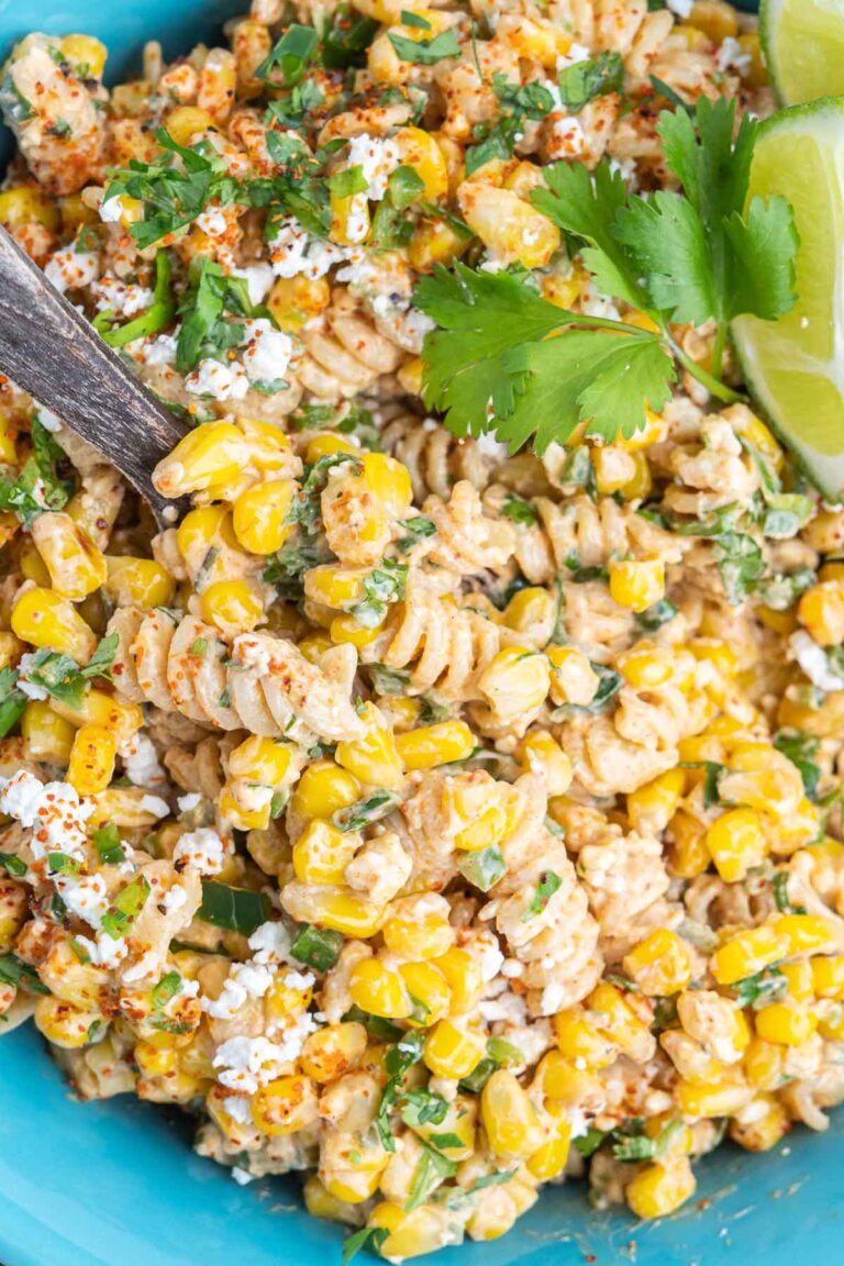 Street Corn Pasta Salad (Elote Pasta Salad) - Tastes of Homemade