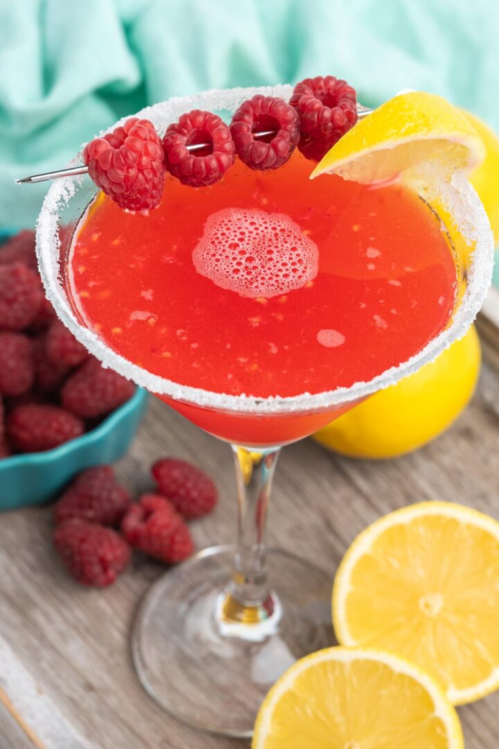 Raspberry Lemon Drop Martini - Tastes of Homemade