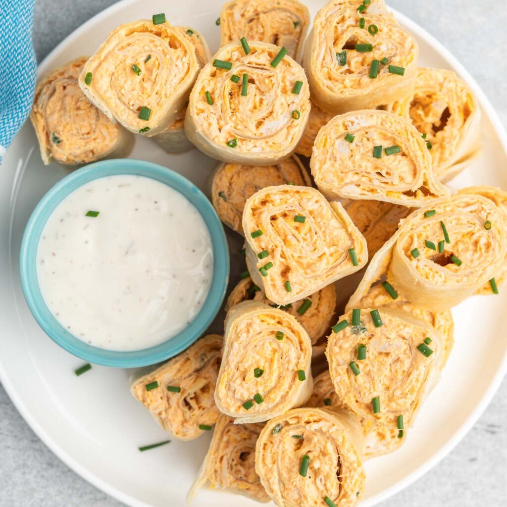 Buffalo Chicken Roll-Ups - Tastes of Homemade