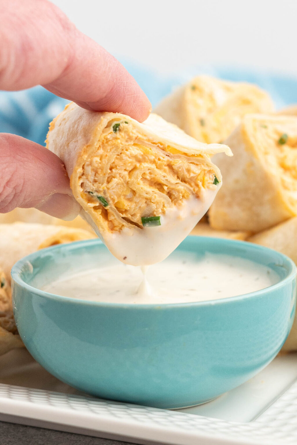 Buffalo Chicken Roll-Ups - Tastes of Homemade